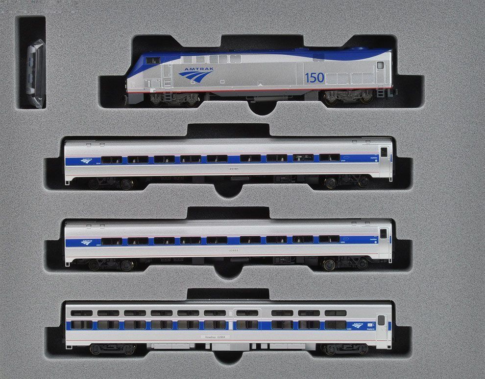 Kato N P42 Amfleet Viewliner Intercity Express Phase VI 4-Car Set - Online Train Store